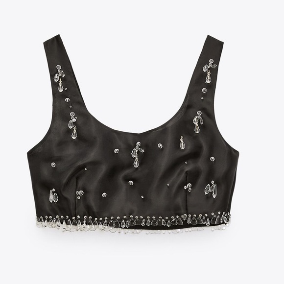 Zara | Tops | Zara Jeweled Top | Poshmark